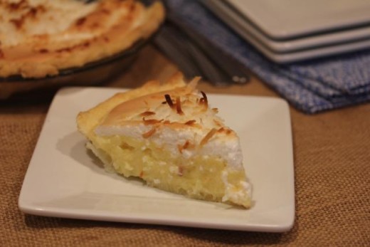 Coconut Cream Pie with Meringue Topping - Lynn's Kitchen Adventures