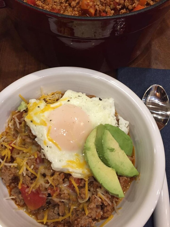 Breakfast Sausage Chili - Lynn's Kitchen Adventures