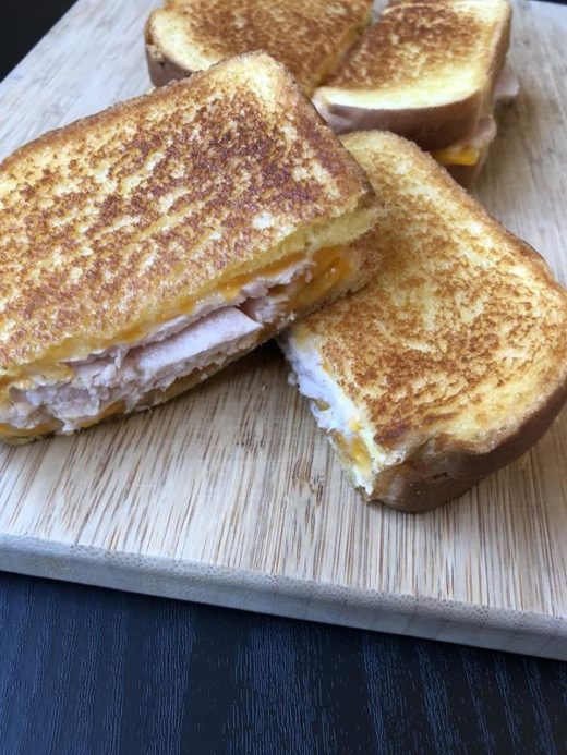 BBQ Chicken Grilled Cheese Sandwich - Lynn's Kitchen Adventures